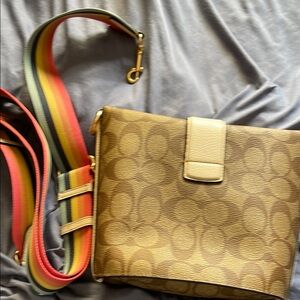 Coach | Bags | Coach Tan Bag With Cartoon Accents | Poshmark